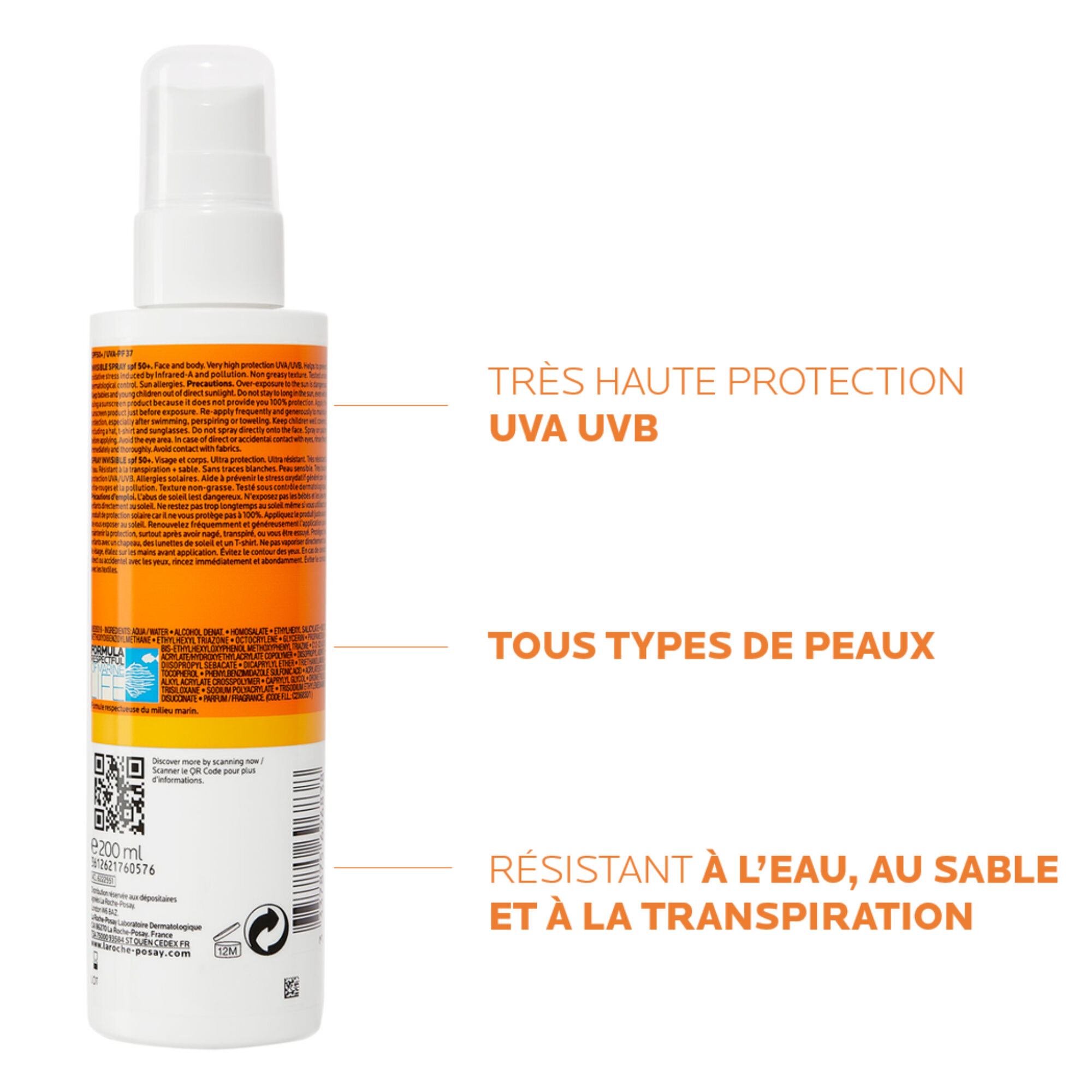 Anthelios Crème Solaire Spray SPF50+ 200 ml | La Roche Posay