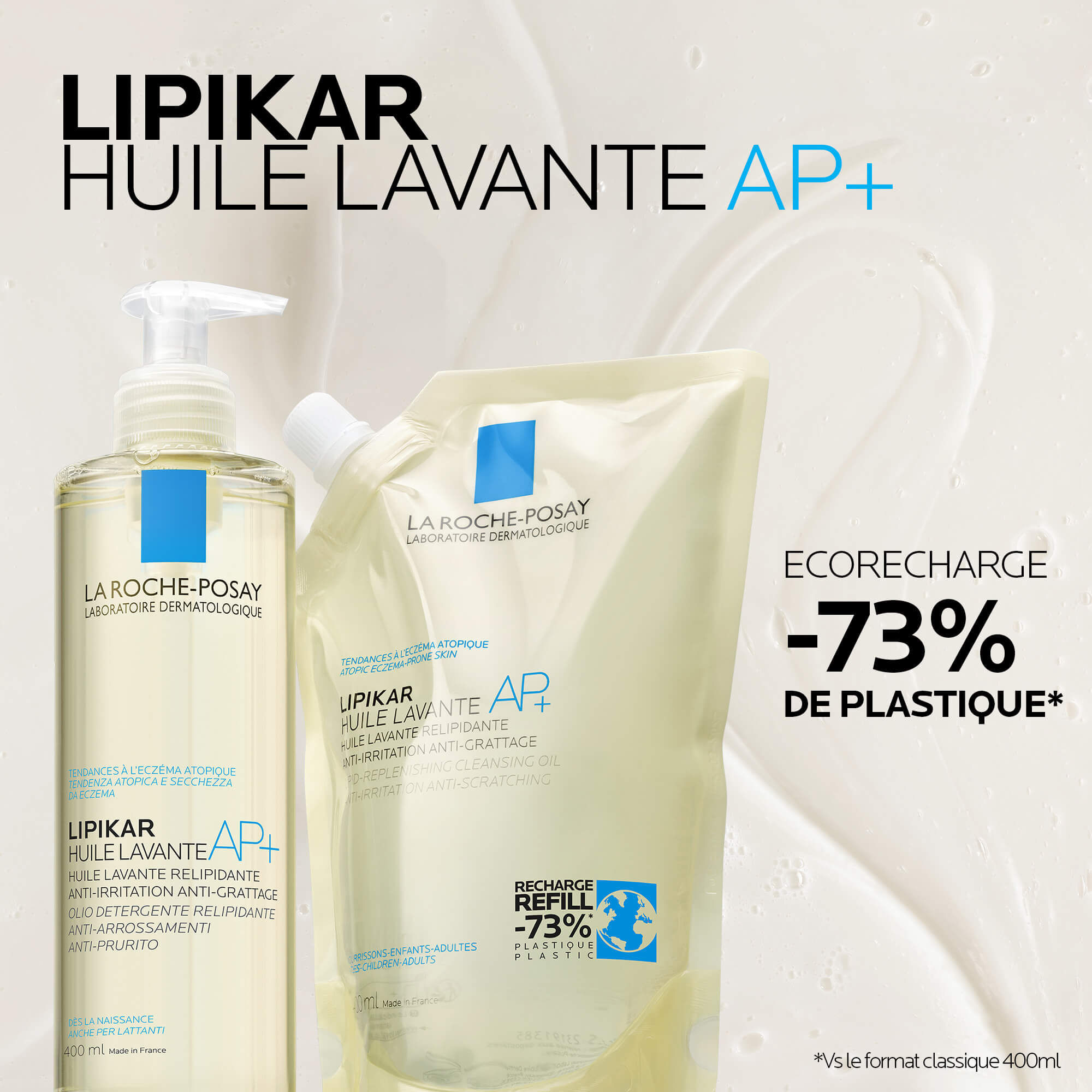 DUO Lipikar Douche Lavante et son Eco-recharge | La Roche Posay