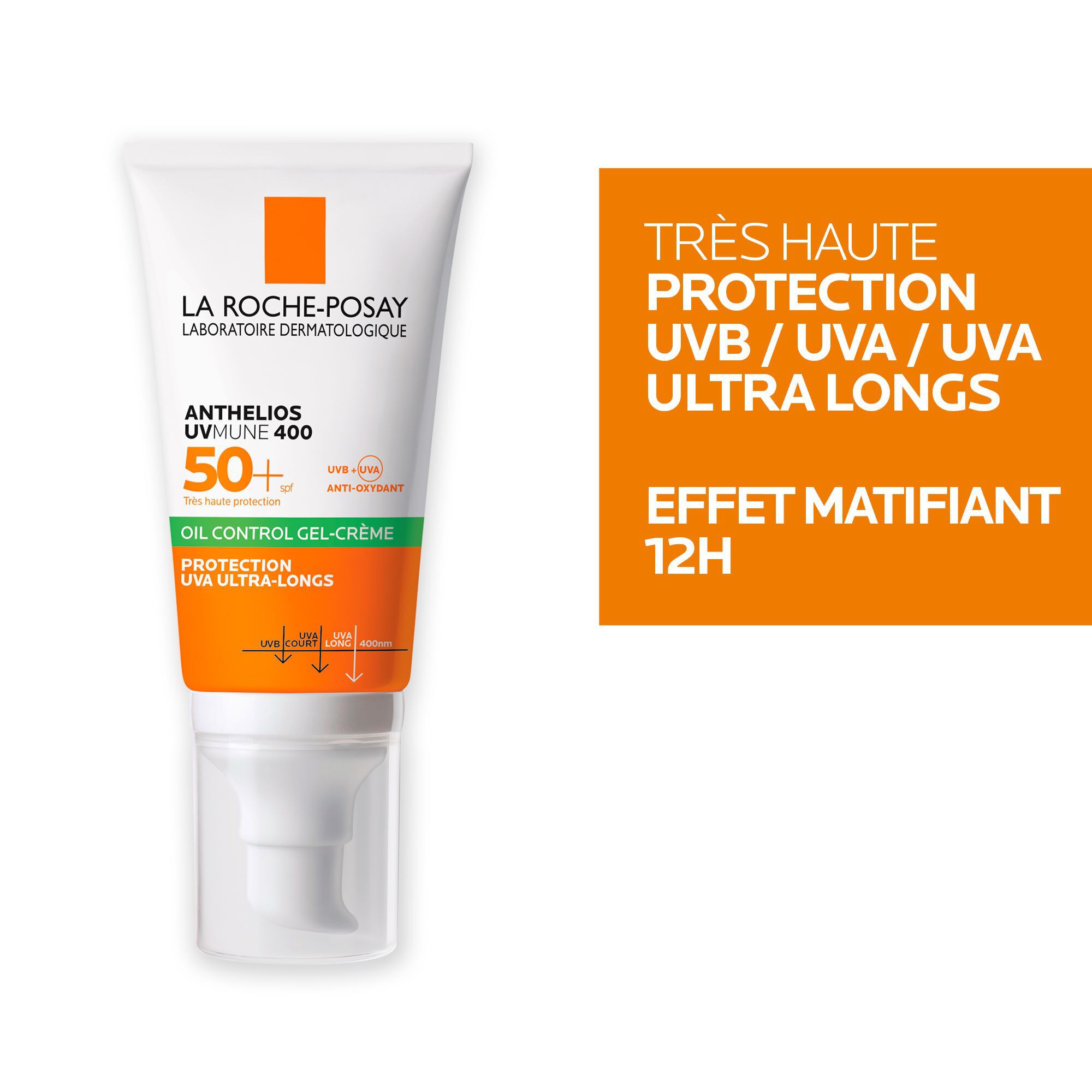 Anthelios UVMUNE 400 crème solaire visage en gel-crème SPF50+