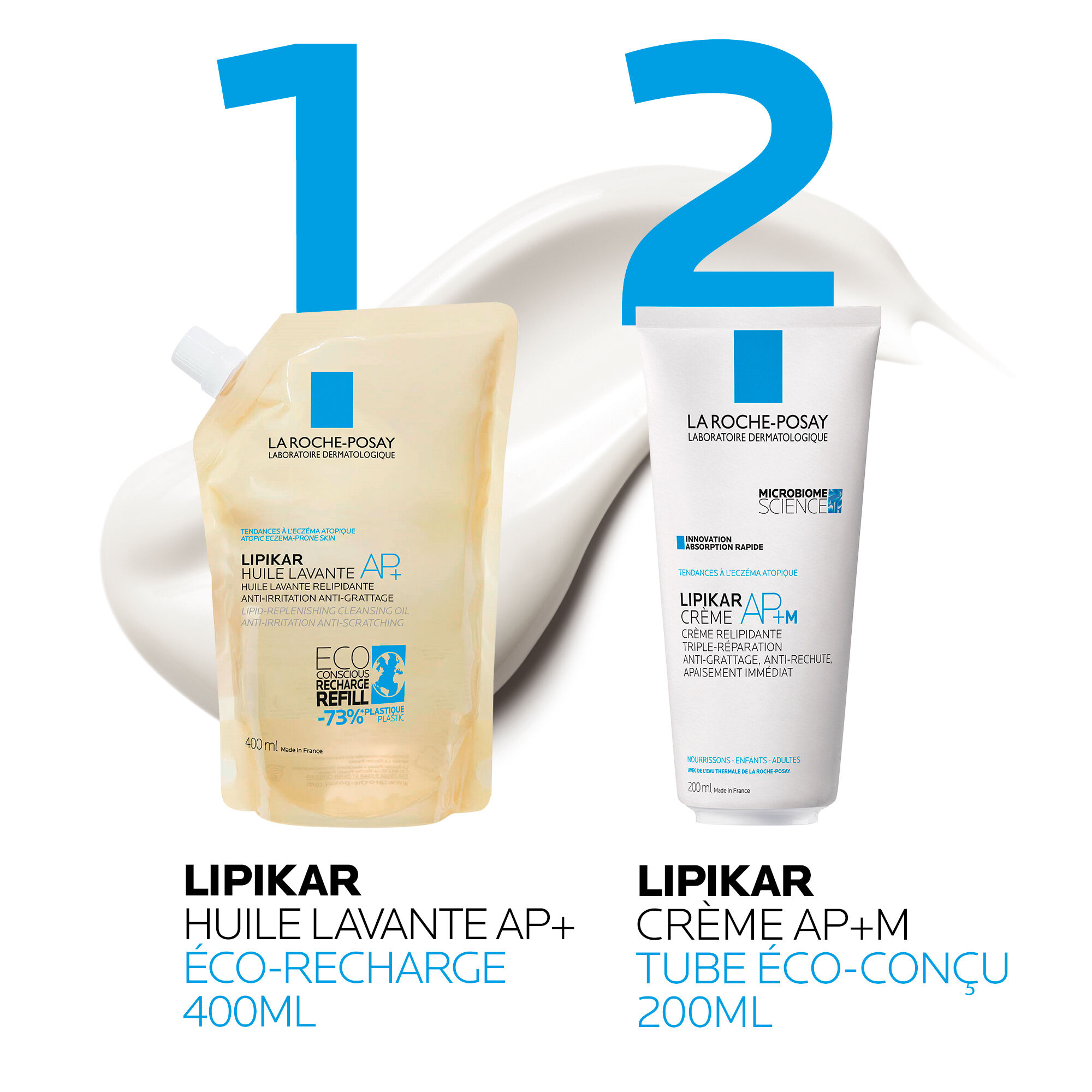 NOUVEAU Lipikar Crème AP+M -60 % de plastique | La Roche-Posay